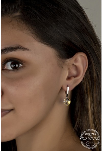Union Takı Union Swarovski Crystal Kadın Sallantılı Parlak Kalp Gümüş Küpe Union Takı Union Swarovski Crystal Kadın Sallantılı Parlak Kalp Gümüş Küpe