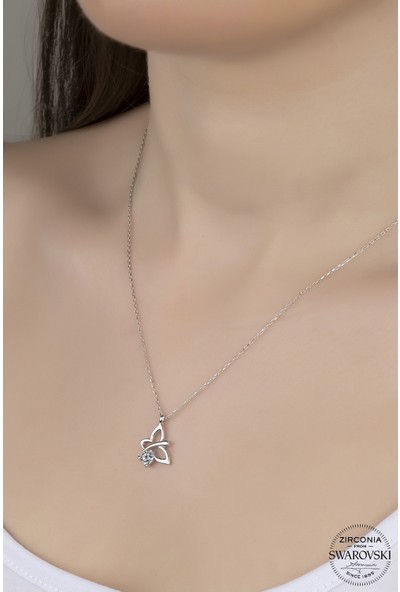 Union Takı Union Swarovski Zirconia Kadın Kelebek Gümüş Kolye Union Takı Union Swarovski Zirconia Kadın Kelebek Gümüş Kolye