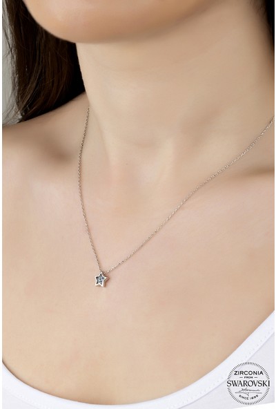 Union Takı Union Swarovski Zirconia Kadın Yıldız Gümüş Kolye Union Takı Union Swarovski Zirconia Kadın Yıldız Gümüş Kolye