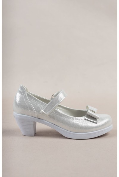 Epaavm Topuklu Fiyonklu Sedef Kız Çocuk Ayakkabı