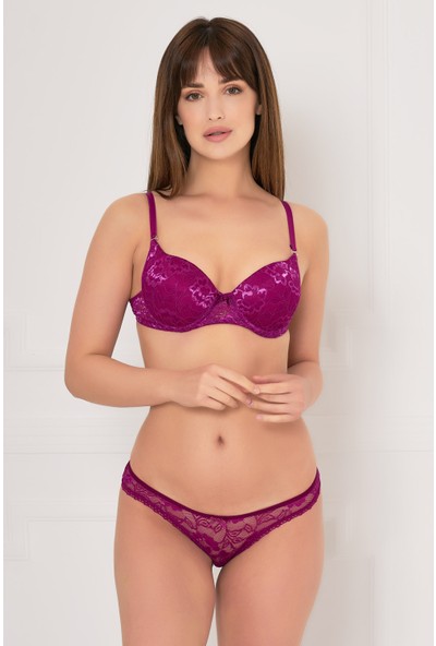 Eminna Sütyen Takım Dolgulu Dantel Kadın Iç Giyim