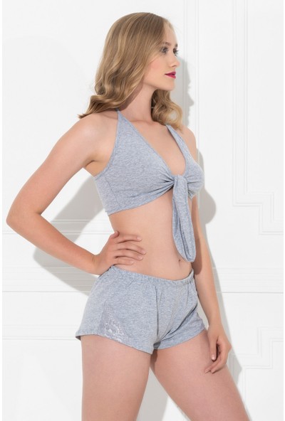 Eminna Kadın Pijama Dökümlü Alt Üst Takım