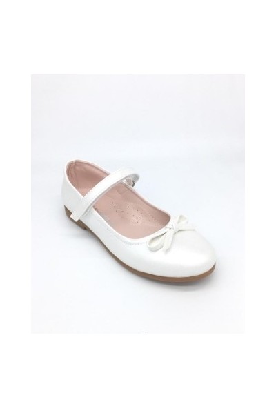 Sweety Sedefli Beyaz Kız Çocuk Babet