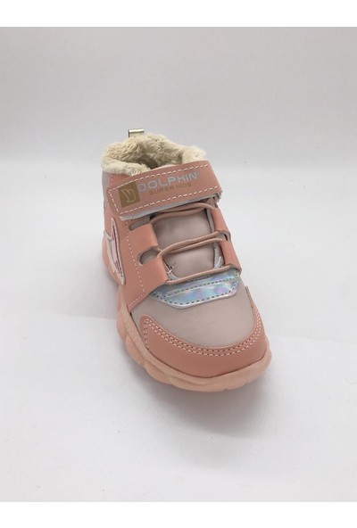 Içi Yünlü Pudra Kız Bebek Kısa Bot