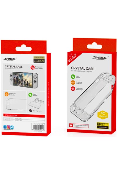 Dobe Nintendo Switch OLED Kristal Koruma Kabı Tpu Dobe