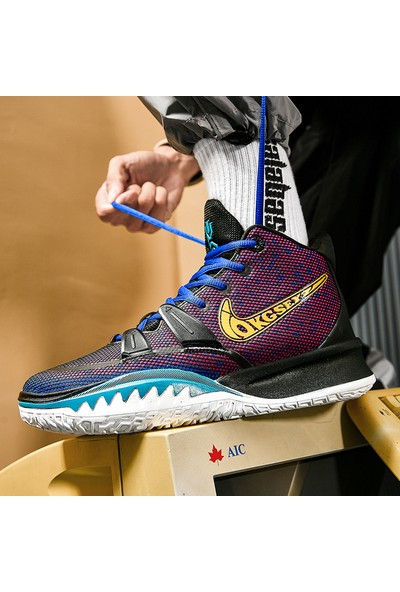 Kın Siyah Mavi Erkek Basketbol Ayakkabıları Sneakers Spor Shick Taban (Yurt Dışından) Kın Siyah Mavi Erkek Basketbol Ayakkabıları Sneakers Spor Shick Taban (Yurt Dışından)