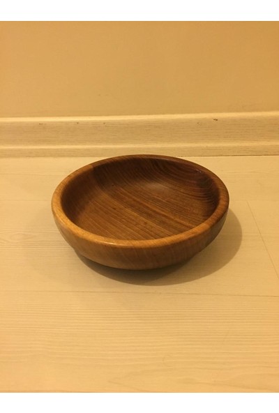 Gülruli Ahşap Sunum Kasesi Ceviz