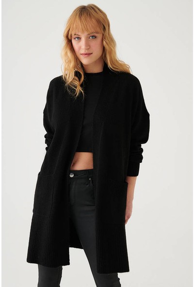 Mavi Kadın Uzun Siyah Hırka 1710007-900