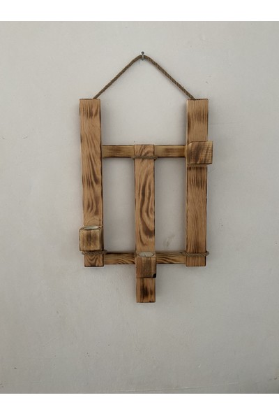 Doğal Ahşap Mumluk 40&30 cm Doğal Ahşap Mumluk 40&30 cm