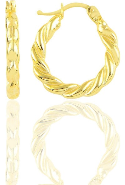 Adal Silver Kadın 925 Ayar Gümüş Altın Yaldızlı Burgu Küpe Adal Silver Kadın 925 Ayar Gümüş Altın Yaldızlı Burgu Küpe