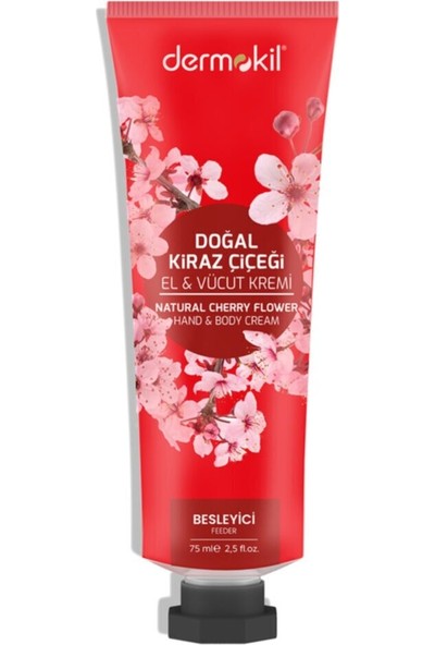 Dermokil Kiraz Çiçeği El ve Vücut Kremi 75 ml