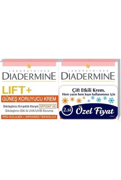 Diadermine Lift+Sun Protect Bakım Kremi 2'li 50 ml + 50 ml