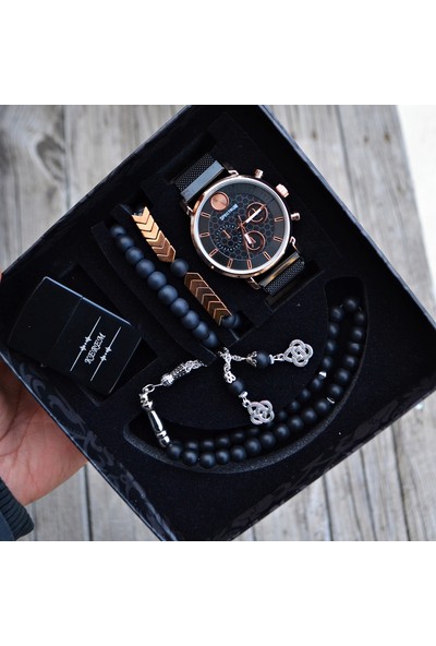 Deepwell Erkek Kol Saati Kişiye Özel Tesbih Çakmak Bileklik Seti Deepwell Erkek Kol Saati Kişiye Özel Tesbih Çakmak Bileklik Seti