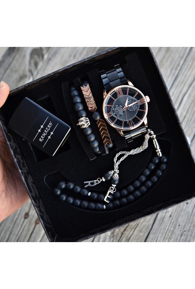 Deepwell Erkek Kol Saati Kişiye Özel Tesbih Çakmak Bileklik Seti Deepwell Erkek Kol Saati Kişiye Özel Tesbih Çakmak Bileklik Seti