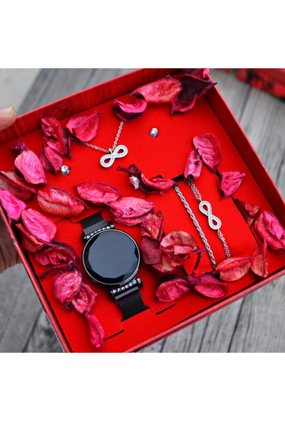 Deepwell Kadın Kol Saati Bileklik Kolye Küpe Seti Deepwell Kadın Kol Saati Bileklik Kolye Küpe Seti