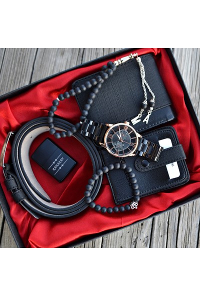 Deepwell Erkek Kol Saati Bileklik Kişiye Özel Çakmak Tesbih Kemer Cüzdan Seti Deepwell Erkek Kol Saati Bileklik Kişiye Özel Çakmak Tesbih Kemer Cüzdan Seti