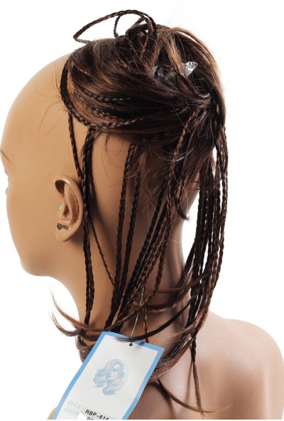 AYTUĞ PERUK Kumral Işıltılı Lastikli Topuz Saçı - Kalın Örgülü Saç Aksesuarı - RBP614-P6.27 AYTUĞ PERUK Kumral Işıltılı Lastikli Topuz Saçı - Kalın Örgülü Saç Aksesuarı - RBP614-P6.27