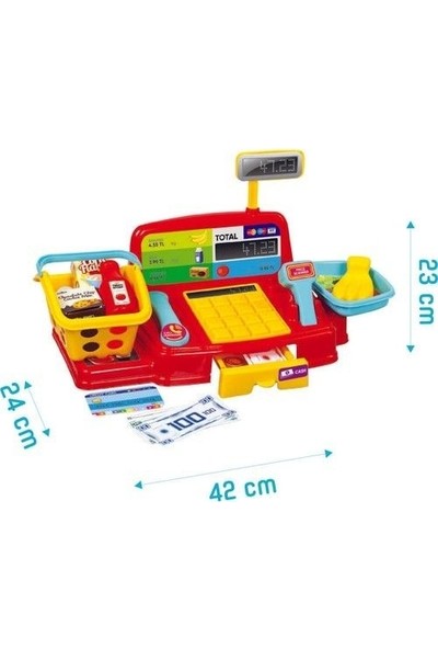 Essba Sevimli Oyuncak Eğelnceli Öğretici Market Yazar Kasa Aliş Veriş Seti