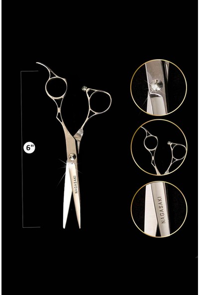 Prodiva Nagasaki Profesyonel Saç Kesim Makası 6 Prodiva Nagasaki Profesyonel Saç Kesim Makası 6