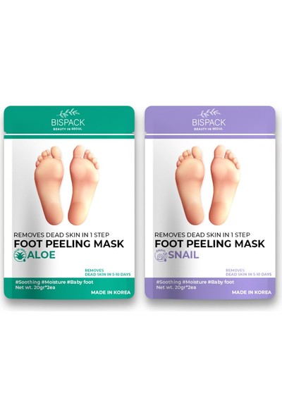Bispack Iki Paket Çorap Tipi Soyulan Ayak Peeling Maskesi - Double Miracle Foot Peeling Pack (Aloe & Snail) Bispack Iki Paket Çorap Tipi Soyulan Ayak Peeling Maskesi - Double Miracle Foot Peeling Pack (Aloe & Snail)