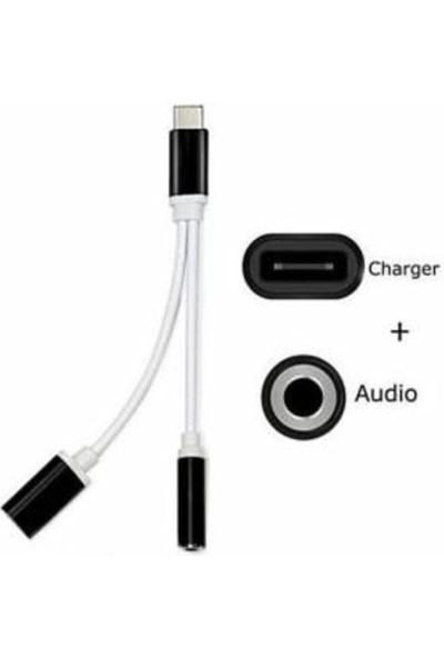 Aldım Geldi Type-C To 3.5mm Kulaklık Çevirici Aux Kulaklık + Şarj Dönüştürücü