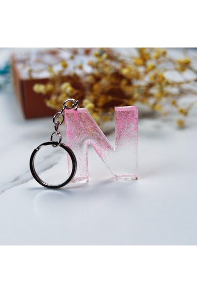 Hill Moda N Harfi Epoksi Anahtarlık