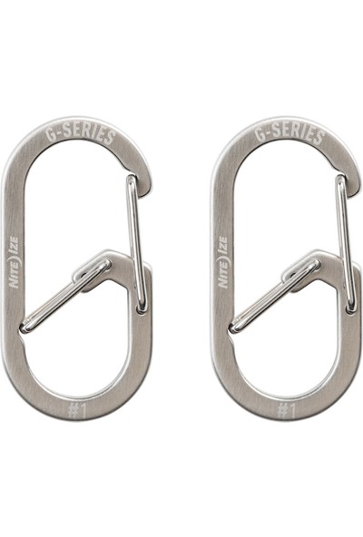 Nite Ize G-Serisi Çift Bölmeli Çelik Karabina #1- 2li Paket