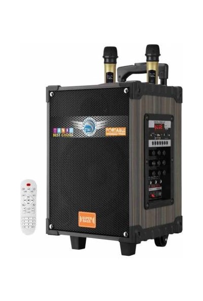 Emrtech LT-912 2 Mikrofonlu Kumandalı Kablosuz Hoparlör Emrtech LT-912 2 Mikrofonlu Kumandalı Kablosuz Hoparlör
