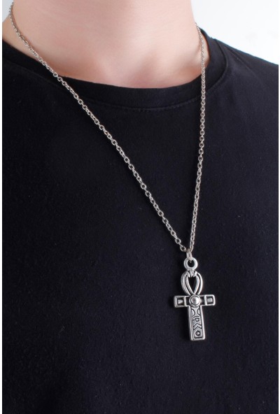 Madame Concept Erkek Gümüş Renk Ank Figürlü Metal Zincir Kolye Madame Concept Erkek Gümüş Renk Ank Figürlü Metal Zincir Kolye