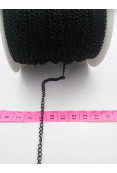 Ztt Zincir 0,8 mm Siyah Renk Takı ve Kolye Yapımı 10 Metre Ztt Zincir 0,8 mm Siyah Renk Takı ve Kolye Yapımı 10 Metre