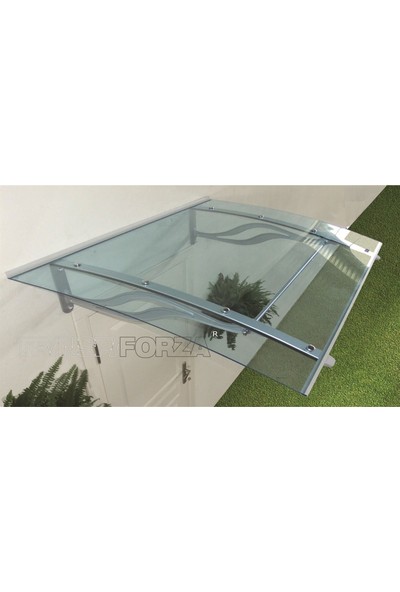 Transpoforza Tf Prolüx Kapı Üstü 15,17 Alüminyum Ayaklı Sundurma 170 x 150 cm Gri