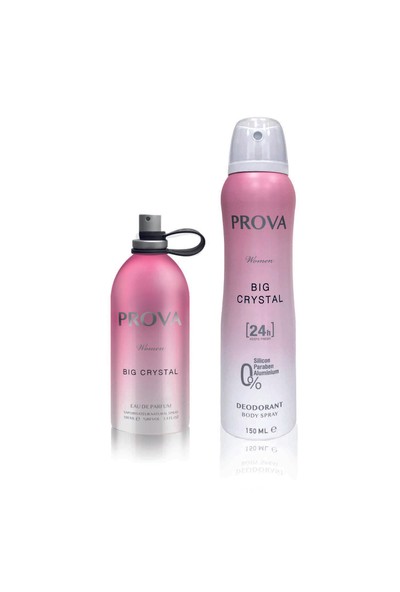 Prova Big Crystal Edp Kadın Parfüm 120 ml ve Deodorant 150 ml Prova Big Crystal Edp Kadın Parfüm 120 ml ve Deodorant 150 ml