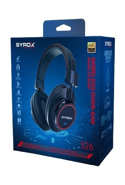 Hes Aksesuar Syrox S26 Bluetooth Kulak Üstü Mikrofonlu Kulaklık Hes Aksesuar Syrox S26 Bluetooth Kulak Üstü Mikrofonlu Kulaklık