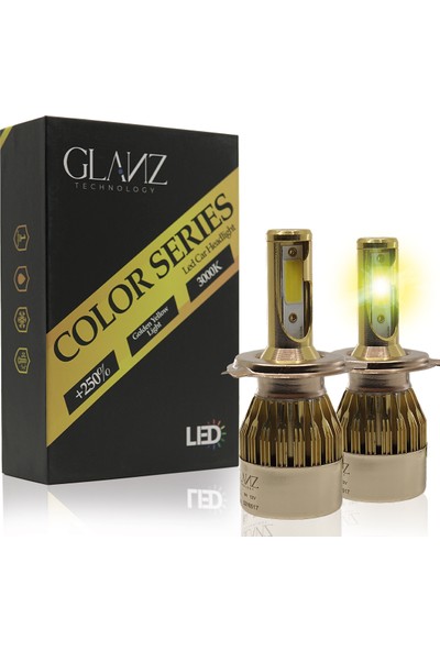Glanz Altın Sarı 3000K LED Xenon H1 H3 H4 H7 H8 H9 H10 H11 9005 9006 9012 H27 Glanz Altın Sarı 3000K LED Xenon H1 H3 H4 H7 H8 H9 H10 H11 9005 9006 9012 H27