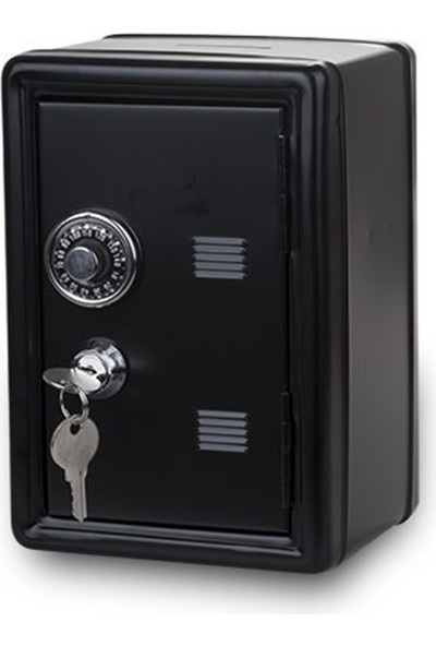 Mobgift Kilitli Anahtarlı Kasa Kumbara (Siyah)