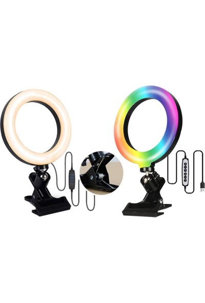 Dacare 10 Inç Rgb LED Işıklı 360-DERECE Dönen Selfie Canlı Yayın Için Masaüstü Kelepçeli Tripod (Yurt Dışından) Dacare 10 Inç Rgb LED Işıklı 360-DERECE Dönen Selfie Canlı Yayın Için Masaüstü Kelepçeli Tripod (Yurt Dışından)