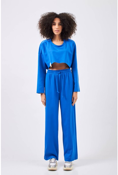 Coral Örme Ikili Takım Sax Mavi