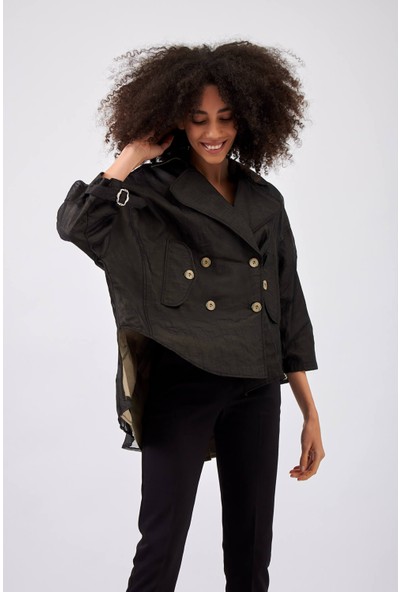 Coral Organzeli Ceket Haki