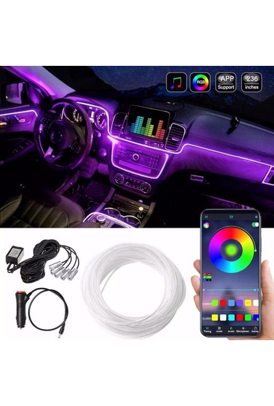 Auto Ampulance Araç Içi Atmosfer Ambiyans LED Neon Rgb App Kontrollü 6 Metre Auto Ampulance Araç Içi Atmosfer Ambiyans LED Neon Rgb App Kontrollü 6 Metre