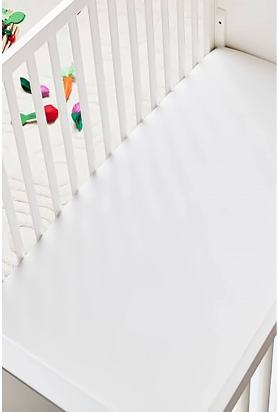 Depomaxx 70X140 Penye Beyaz Bebek Çarşafı