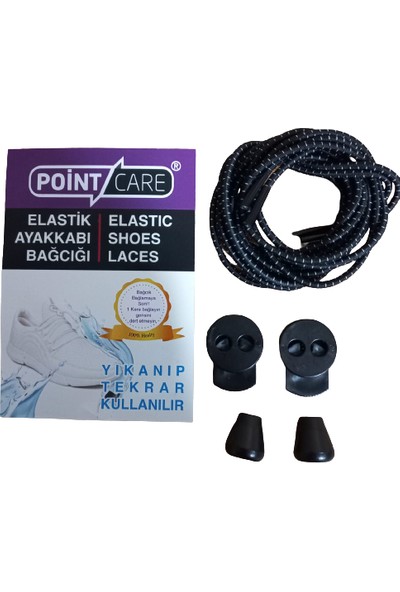 Point Care Akıllı Kilitli Elastik Ayakkabı Bağcık 100 cm Point Care Akıllı Kilitli Elastik Ayakkabı Bağcık 100 cm