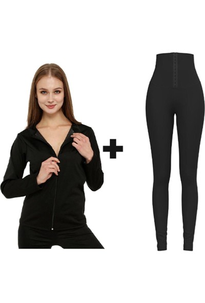 Alya Korse Sauna Kopçalı Uzun Kol Takım ( Extra Yakıcı Takım 2) Alya Korse Sauna Kopçalı Uzun Kol Takım ( Extra Yakıcı Takım 2)