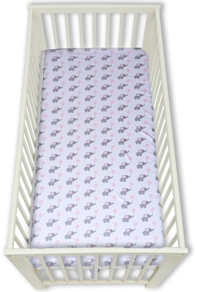 Metis Tekstil Pamuk Penye 70X140CM 2'li Fitted Bebek Çarşaf - Cute Elephant Metis Tekstil Pamuk Penye 70X140CM 2'li Fitted Bebek Çarşaf - Cute Elephant