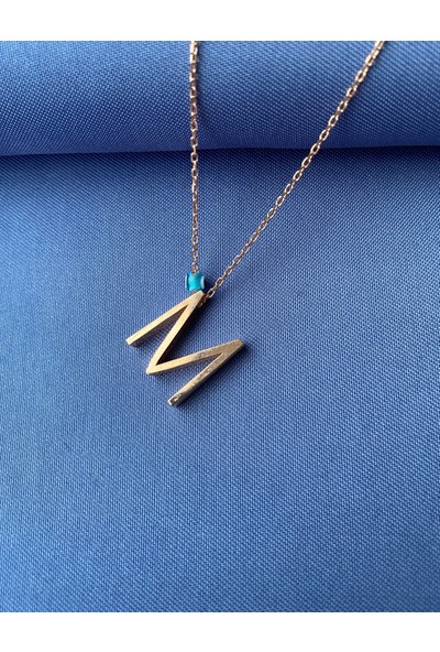 Bi Dünya Gümüş M Harf Rosegold 925 Ayar Gümüş Kolye Bi Dünya Gümüş M Harf Rosegold 925 Ayar Gümüş Kolye