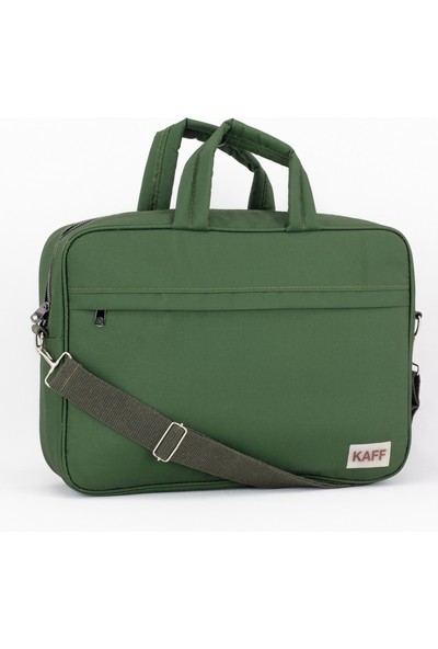 Kaff Oxford Su Geçirmez Kumaş Omuz Askılı - Tutma Saplı 15.6 '' Yeşil Laptop ve Evrak Çantası