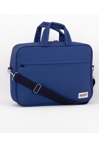 Kaff Oxford Su Geçirmez Kumaş Omuz Askılı - Tutma Saplı 15.6 '' Lacivert Laptop ve Evrak Çantası