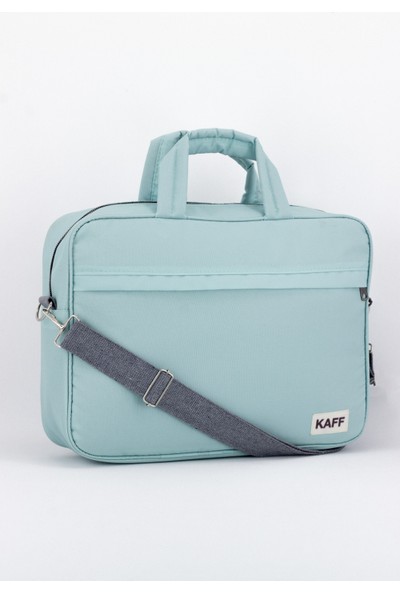 Kaff Oxford Su Geçirmez Kumaş Omuz Askılı - Tutma Saplı 15.6 '' Su Yeşili Laptop ve Evrak Çantası
