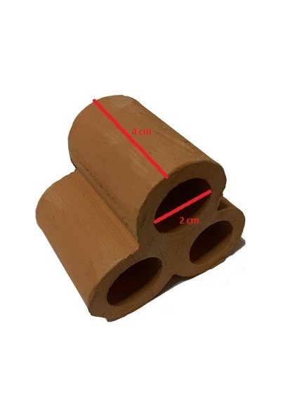 Ege Akvaryum Karides 3'lü Boru Yuvalığı 4 cm