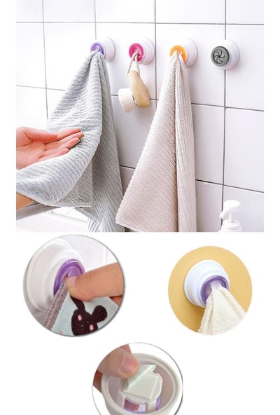 Meleni Home Havlu Bez Tutucu 2 Adet Yapışkanlı