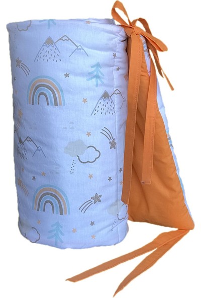 Helenito Beşik Kenar Koruyucu Gökkuşağı Desenli